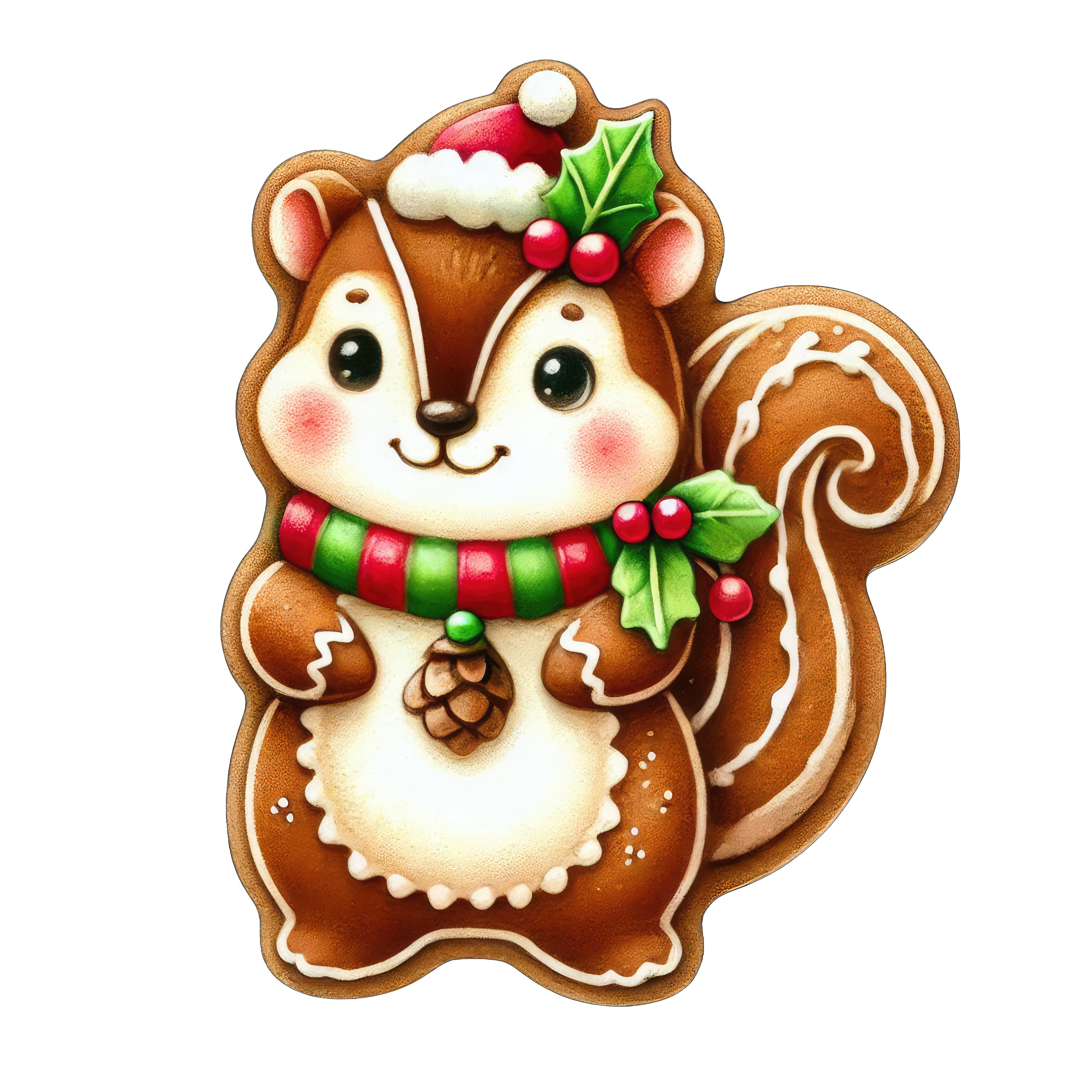Gingerbread Animals Clipart: Christmas Cookie Designs (digital Download ...