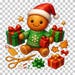 Gingerbread Man Clipart PNG Set: Christmas Holiday Art (digital ...