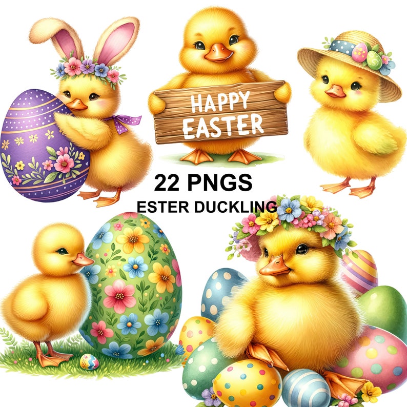 Easter Ducklings Clipart, Duckling Images, Cute Easter Duckling ...