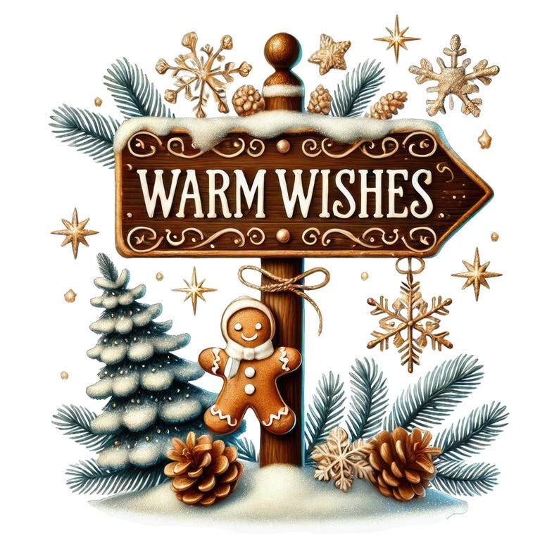 Christmas Signpost Clipart: Festive Holiday Signs (digital Download) - Etsy