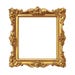 Gold Frame Clipart Bundle: Vintage Watercolor PNG Frames (digital ...
