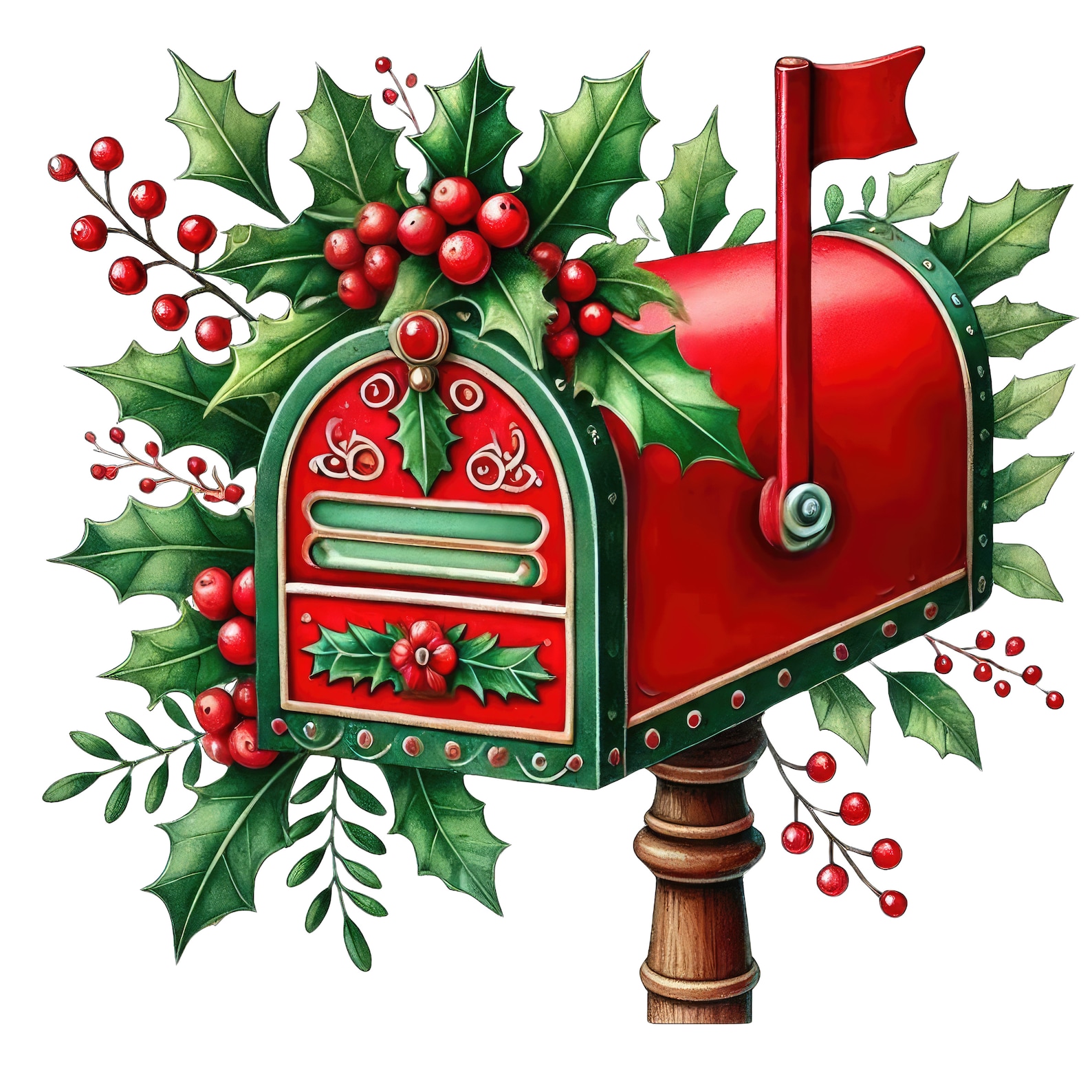 Christmas Mailbox Clipart, Letterbox PNG, Mailbox Clipart, Winter ...