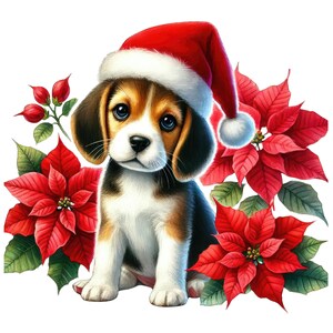 Christmas Puppy Clipart, Christmas Dog Bundle, Puppy Clipart,festive ...