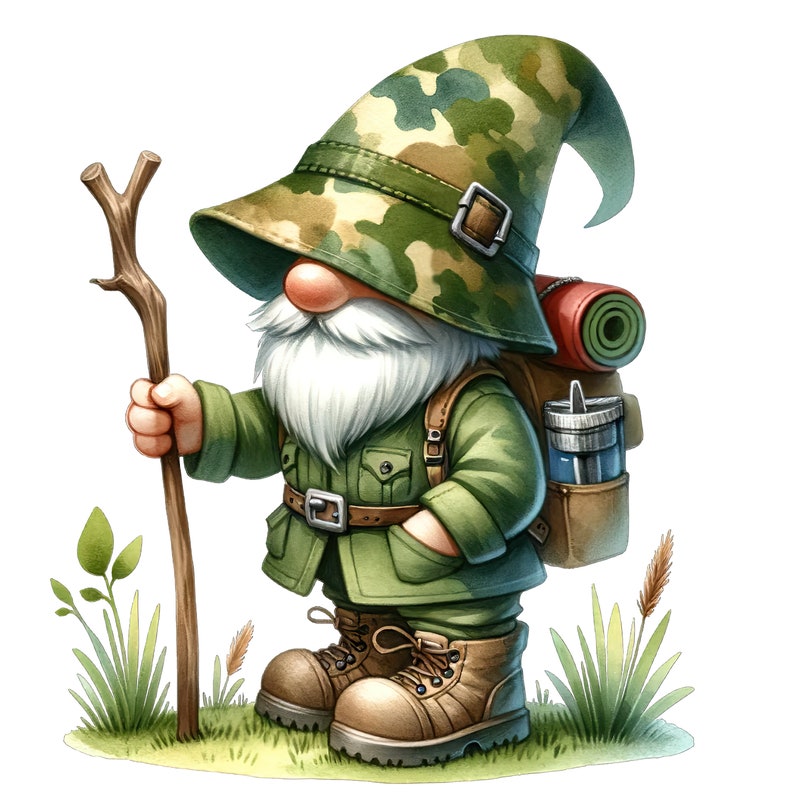 Camping Gnome Png, Funny Camping Clipart, Camping Clipart, Adventure ...