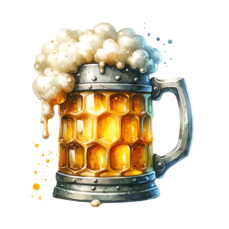 Watercolor Beer Clipart, Beer Bottle Keg, Beer Clipart Jpg, Beer ...