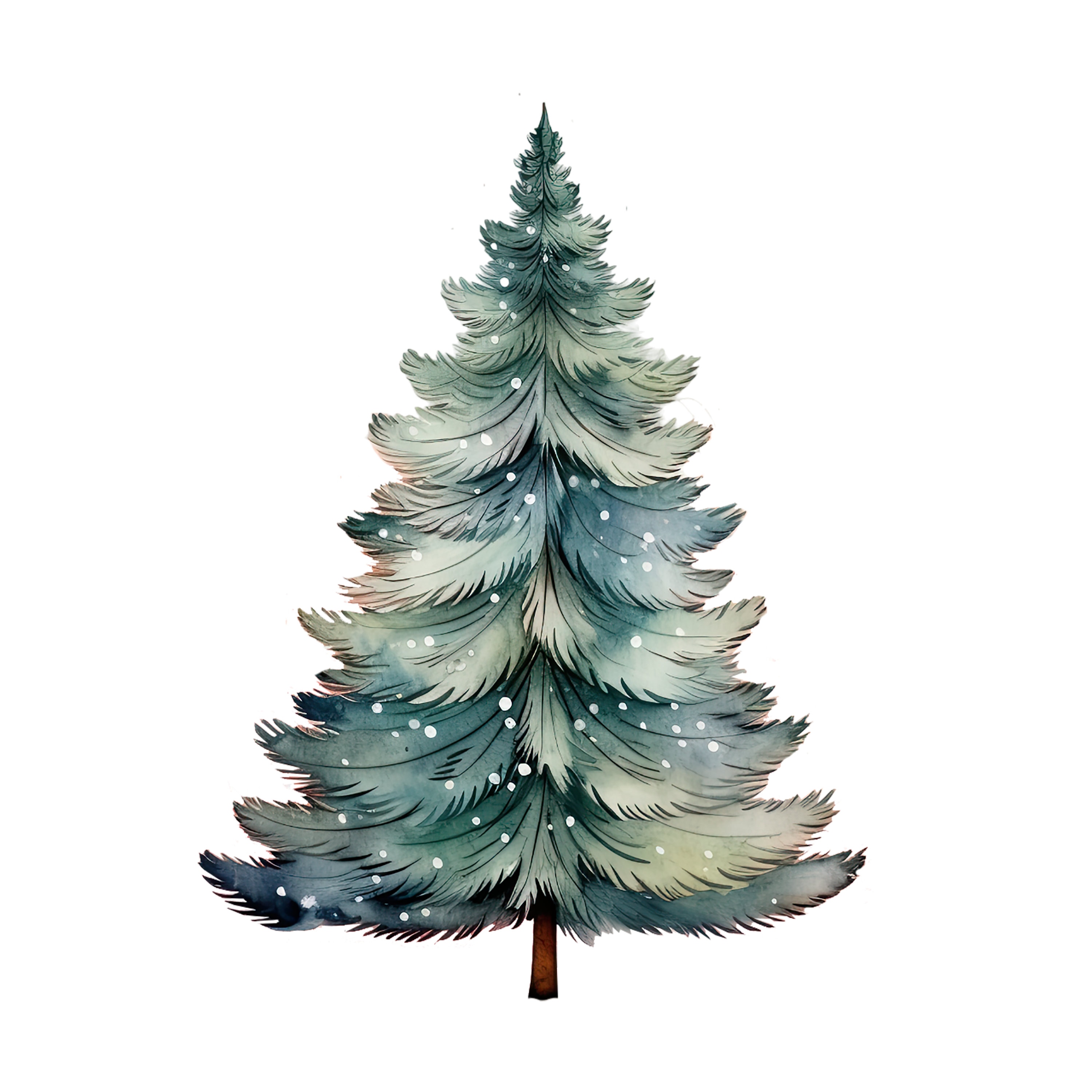 Watercolor Christmas Trees Clipart, Christmas Tree Clipart, PNG ...