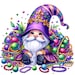 Watercolor Mardi Gras Gnome Clipart, Carnival PNG, Festive Gnomes ...