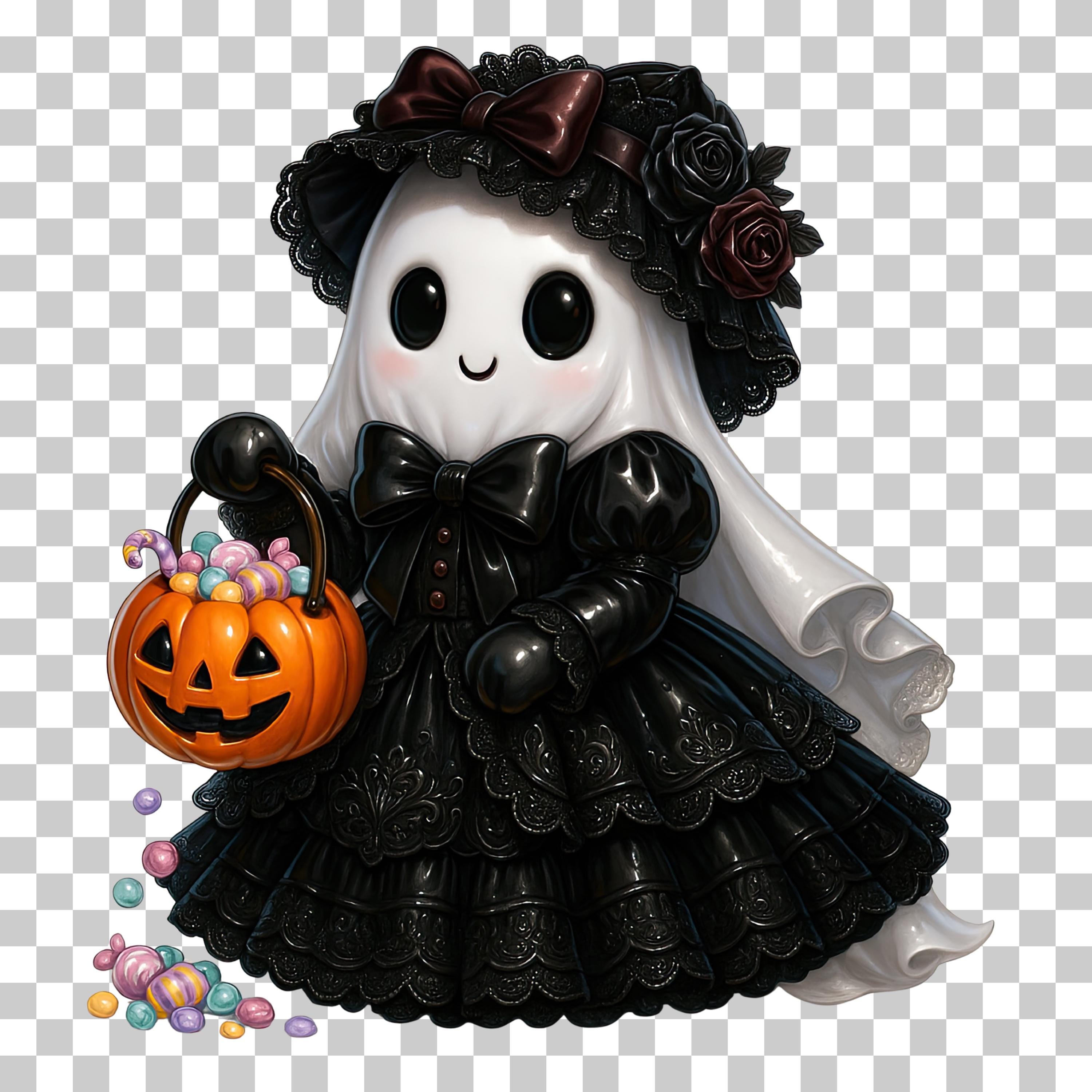 Cute Ghost Clipart, Halloween Ghost PNG, Spooky Cute Ghost, Ghost With ...