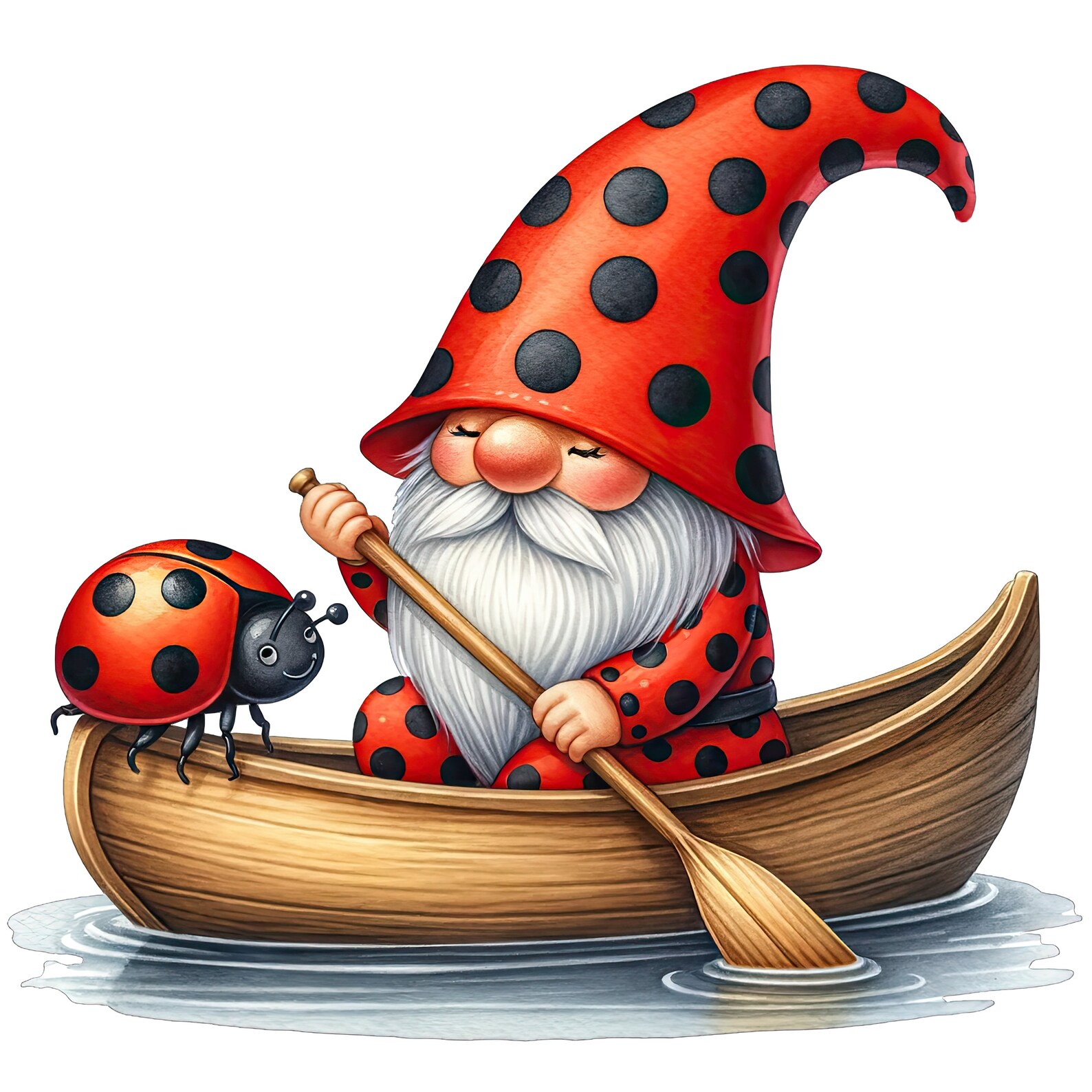 Ladybug Gnome Clipart, Spring Gnome Png, Cute Ladybug PNG, Ladybug ...