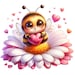 Watercolor Valentine Bee Clipart, Cute Bee Clipart, Baby Bee Png, Cute ...
