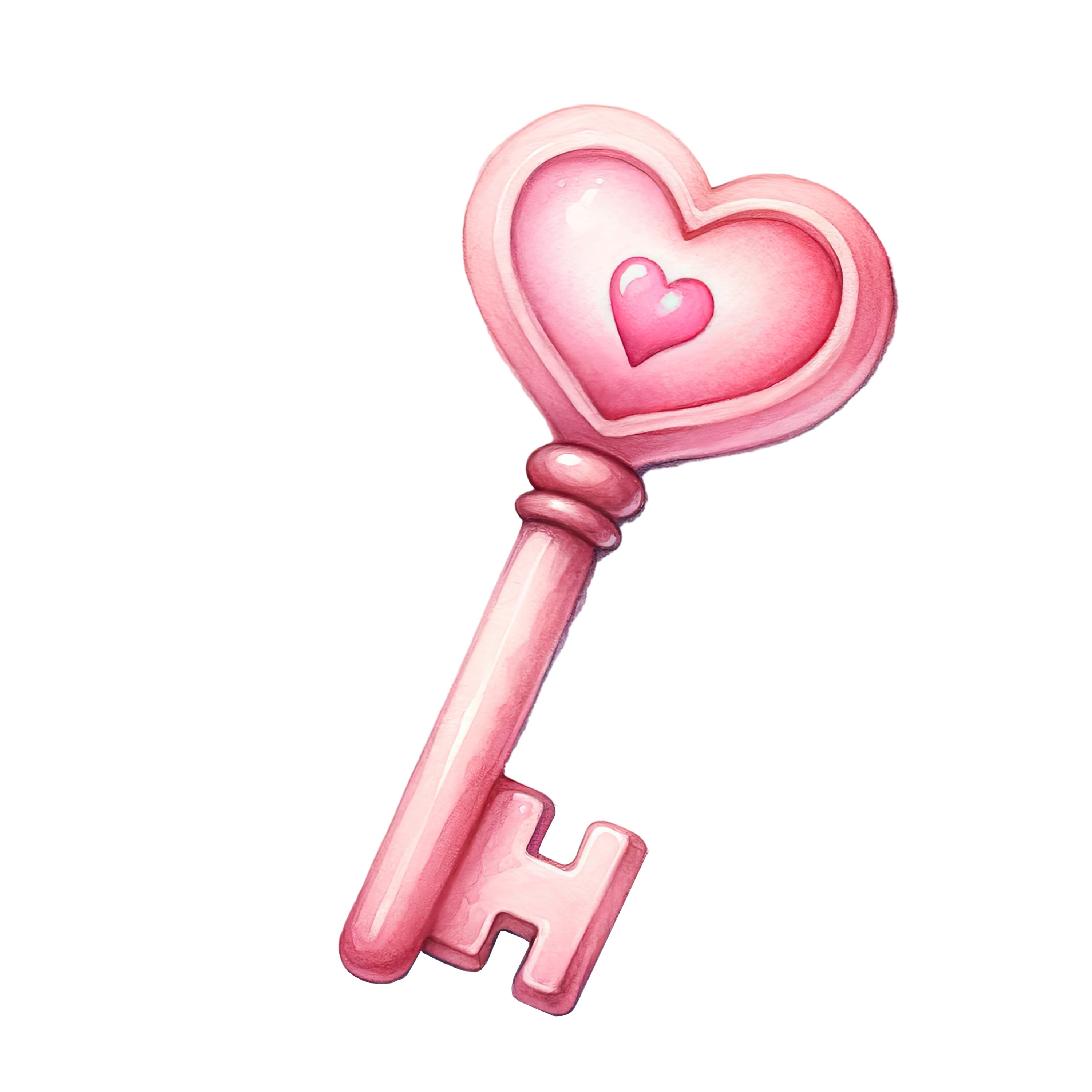 Watercolor Pink Valentines Clipart, Valentines Day Clipart, Valentines ...