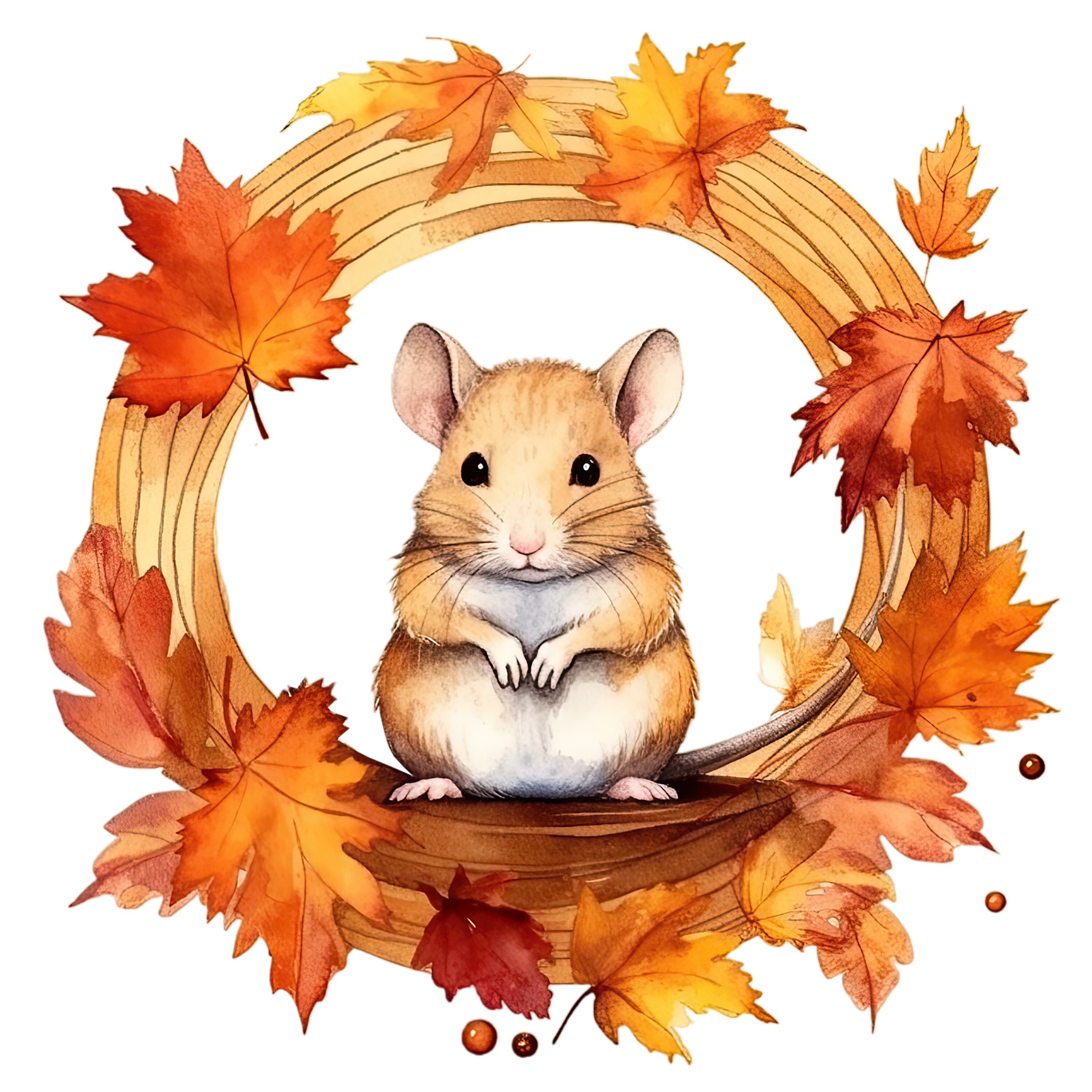 Watercolor Autumn Animal Clipart,fall Animal Clipart,watercolor Animal ...