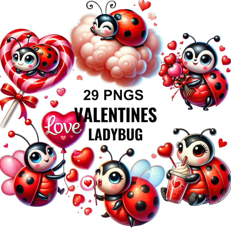 Valentine Ladybug Clipart, Cute Ladybug Png, Ladybug Clipart, Love Bug ...