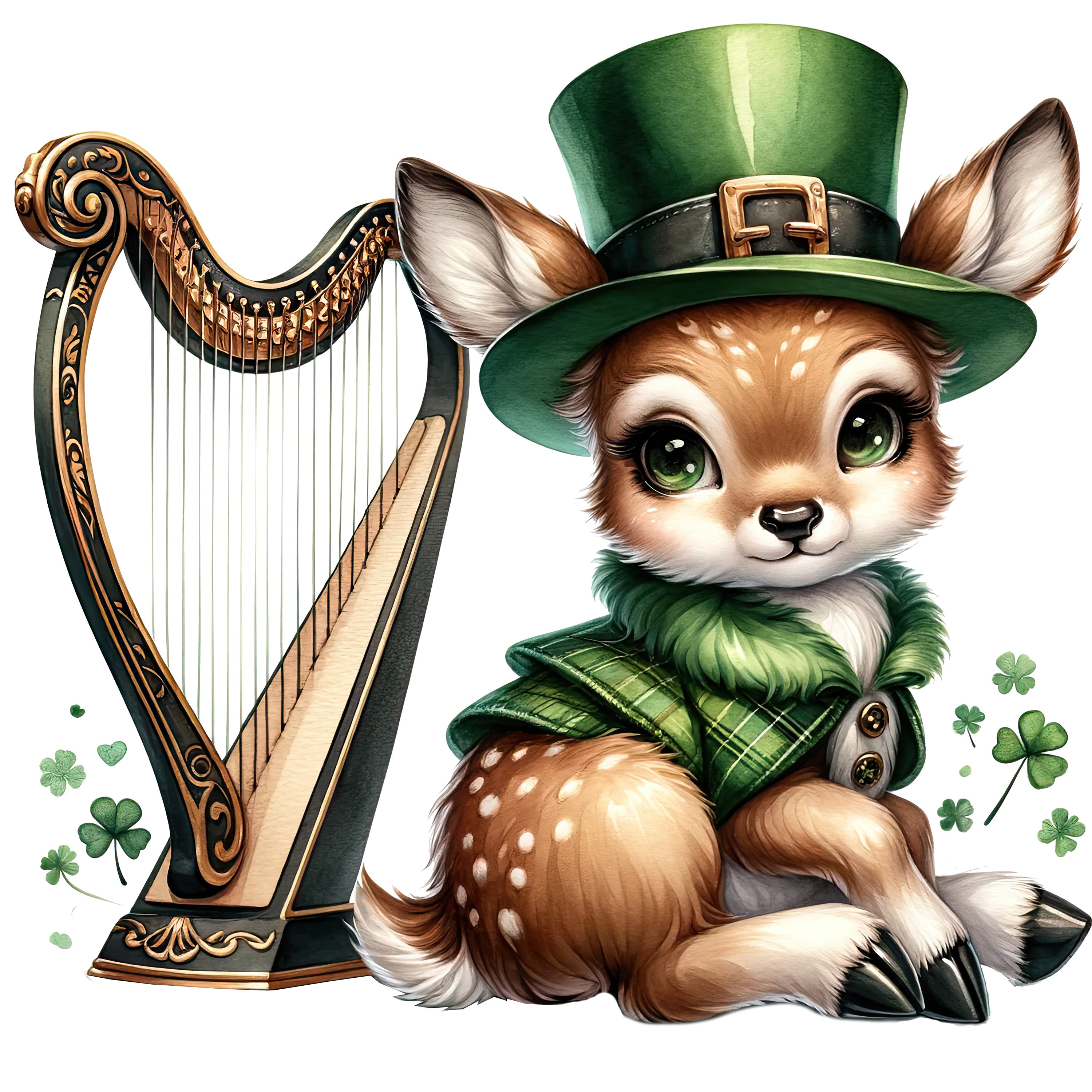 Watercolor St Patricks Animal Clipart, Cute Animals Pngs, Patrick's ...