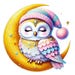 Sleepy Owl Clipart, Cute Owl Clipart, Watercolour Owl Clipart, Owls ...