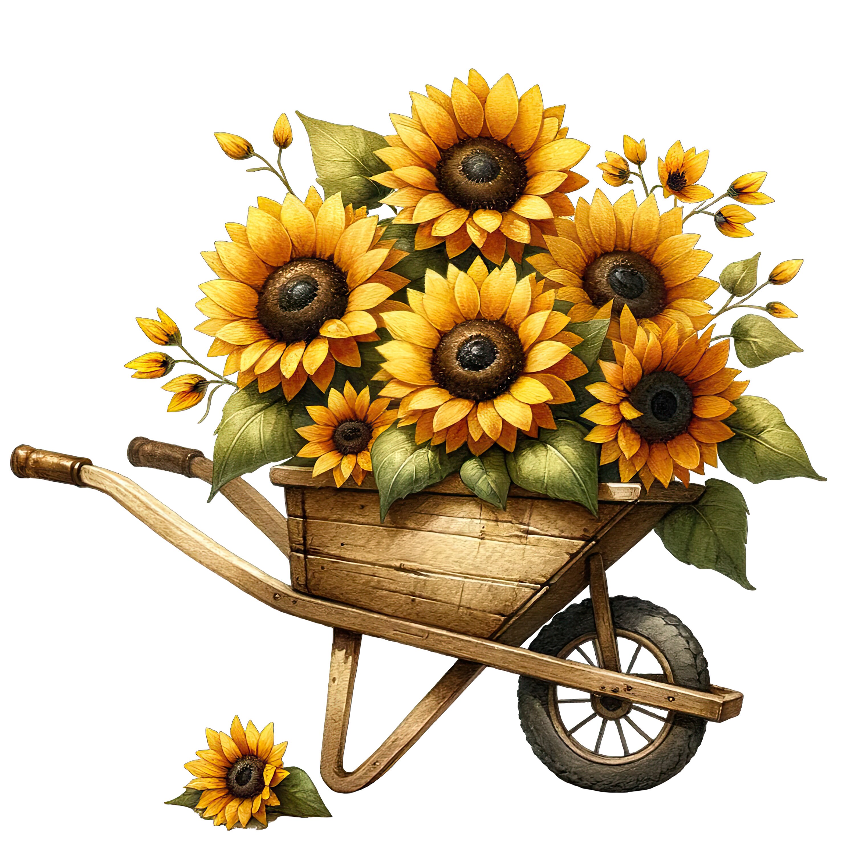Spring Wheelbarrow Clipat, Wheelbarrow With Flowers, Wheelbarrow ...