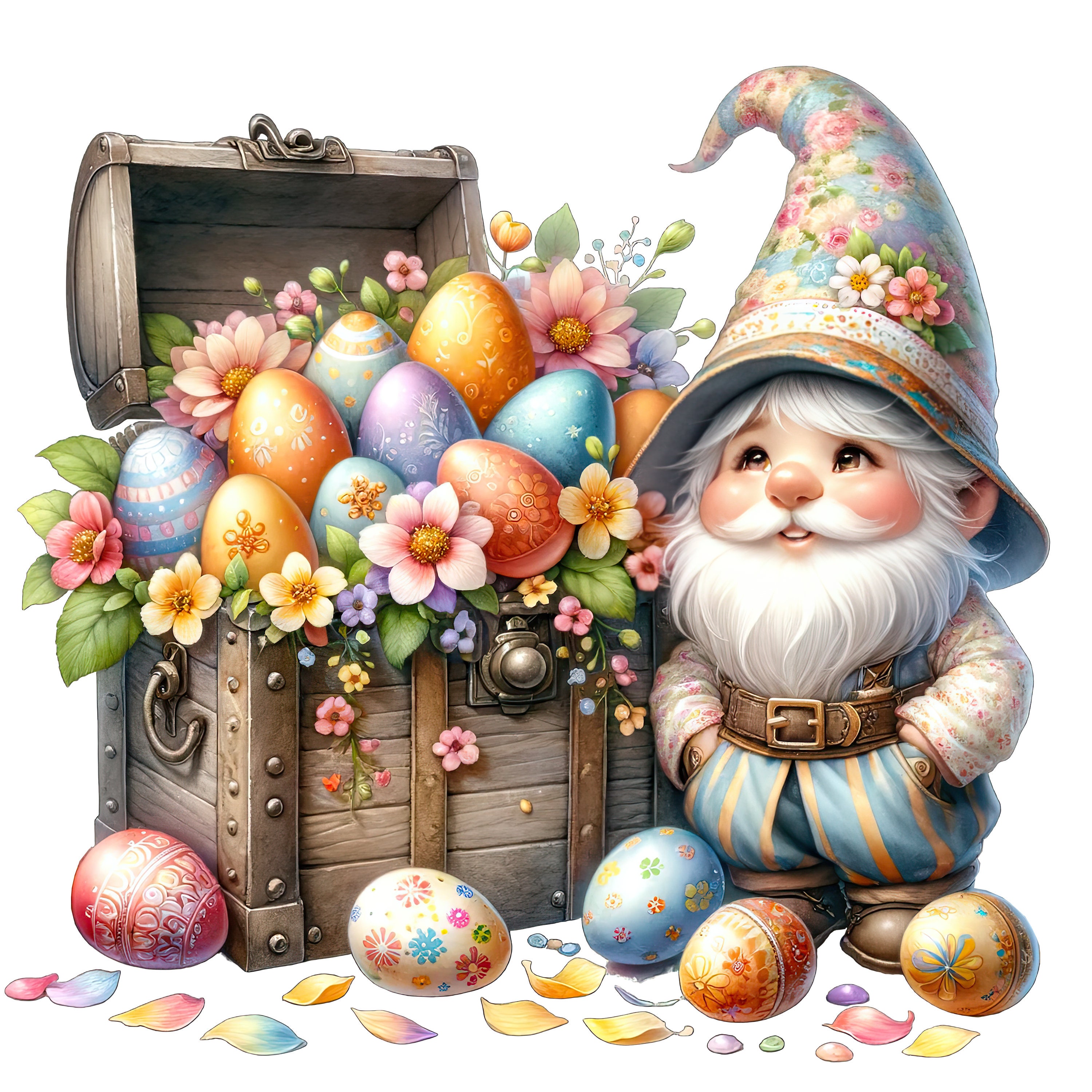 Watercolor Easter Gnome Clipart Bundle, Easter Gnome Clipart, Gnome ...