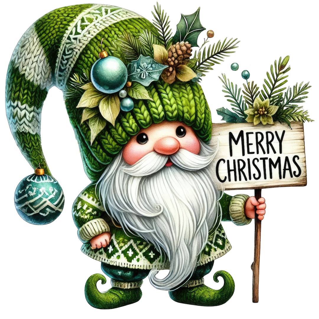 Christmas Gnome Clipart Bundle, Christmas Gnome Png,christmas Clipart ...