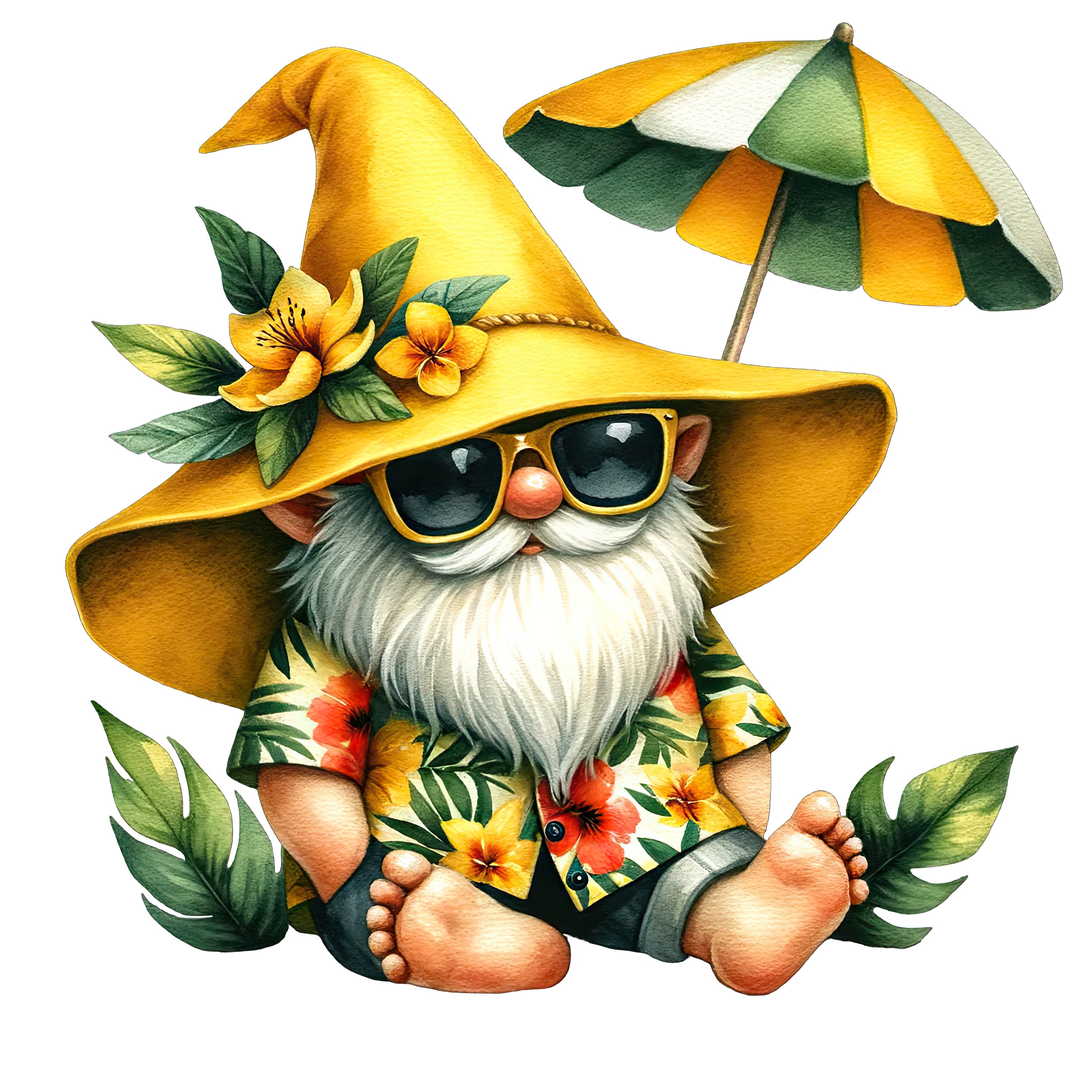 Summer Beach Gnome Clipart, Cute Gnomes Clipart, Beach Gnome Png ...