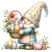 Watercolor Easter Gnome Clipart Bundle, Easter Gnome Clipart, Gnome ...