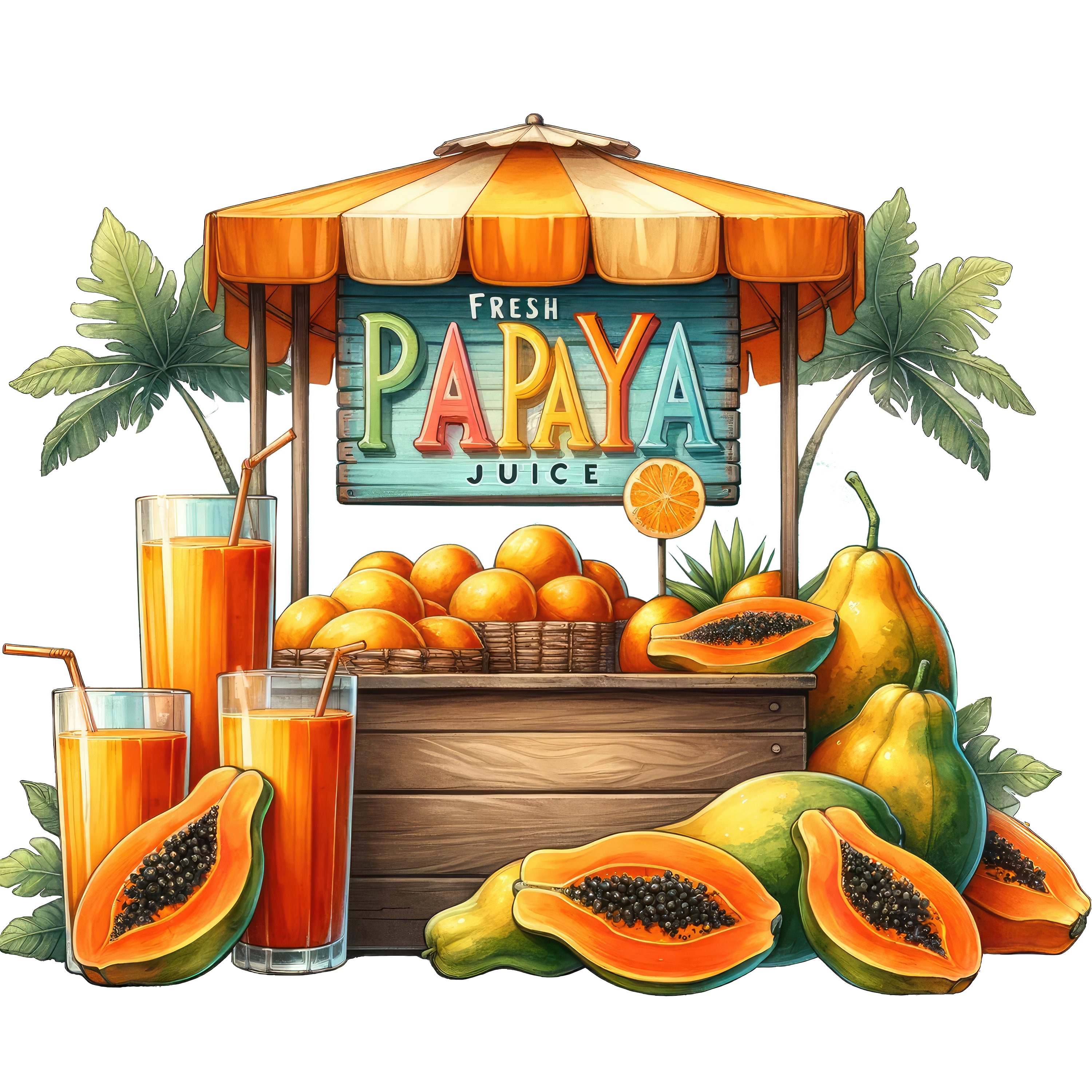 Juice Shop Clipart, Watercolor Shop Png, Fruit Shop Clipart, Juice ...