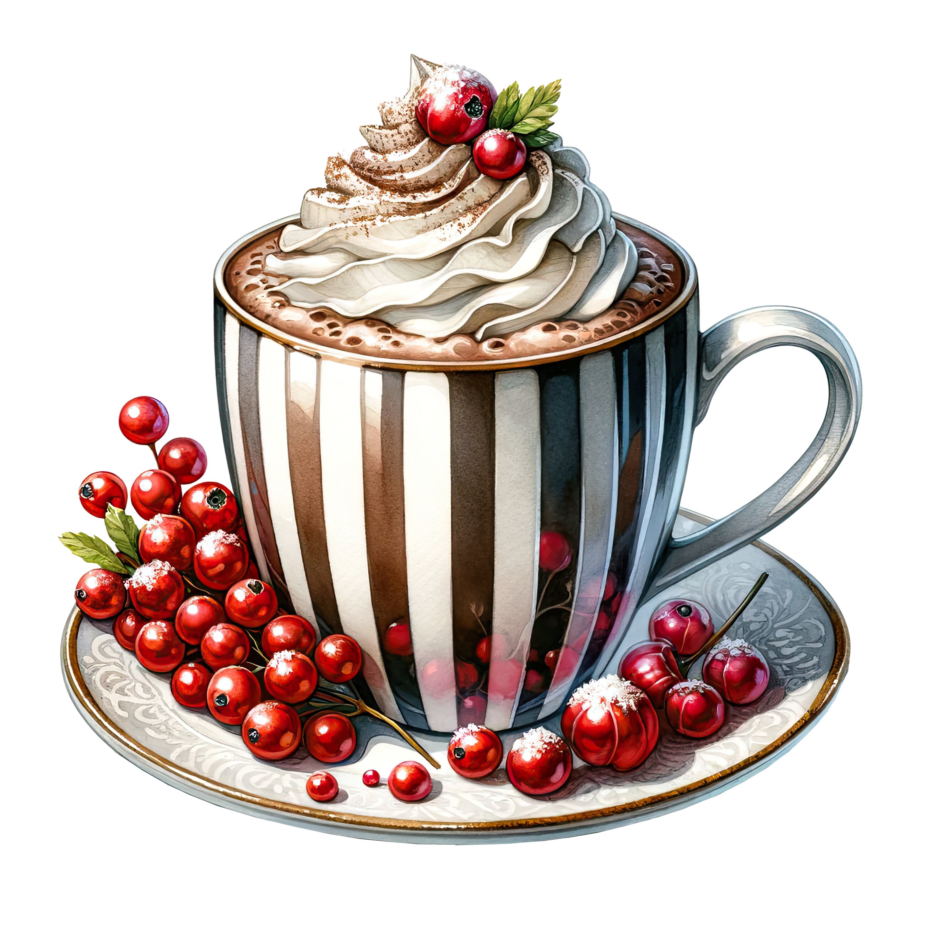 Watercolor Hot Chocolate Clipart, Hot Chocolate, Drinks Clipart ...