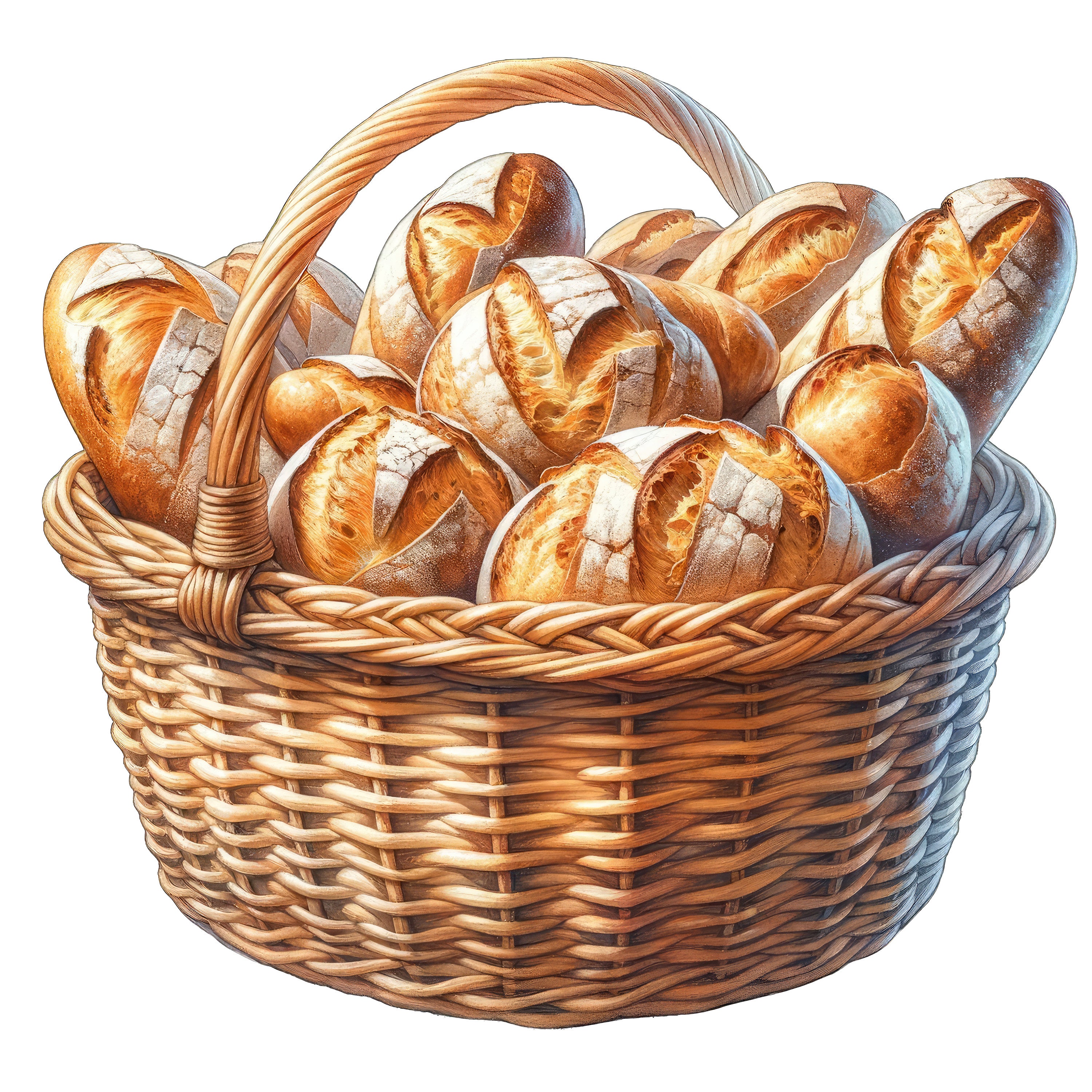 Watercolor Bread Clipart, Bakery Clipart, Bread Illustration ...