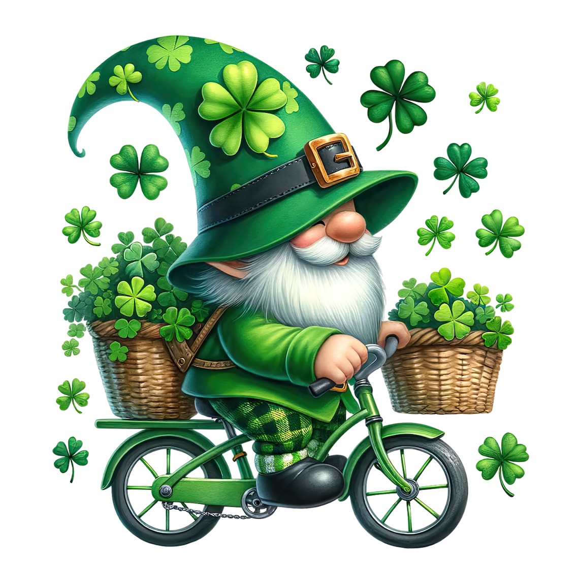 Watercolor St.patricks Day Gnome Clipart, St Patrick's Graphics, Cute ...