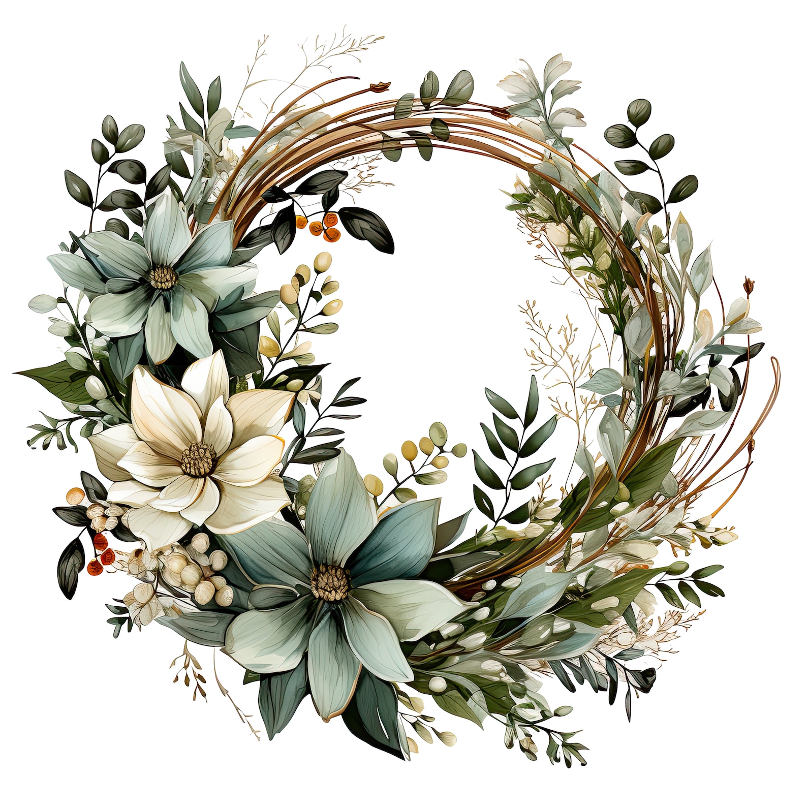 Christmas Watercolor Clipart, Winter Holidays Watercolor Png, Christmas ...