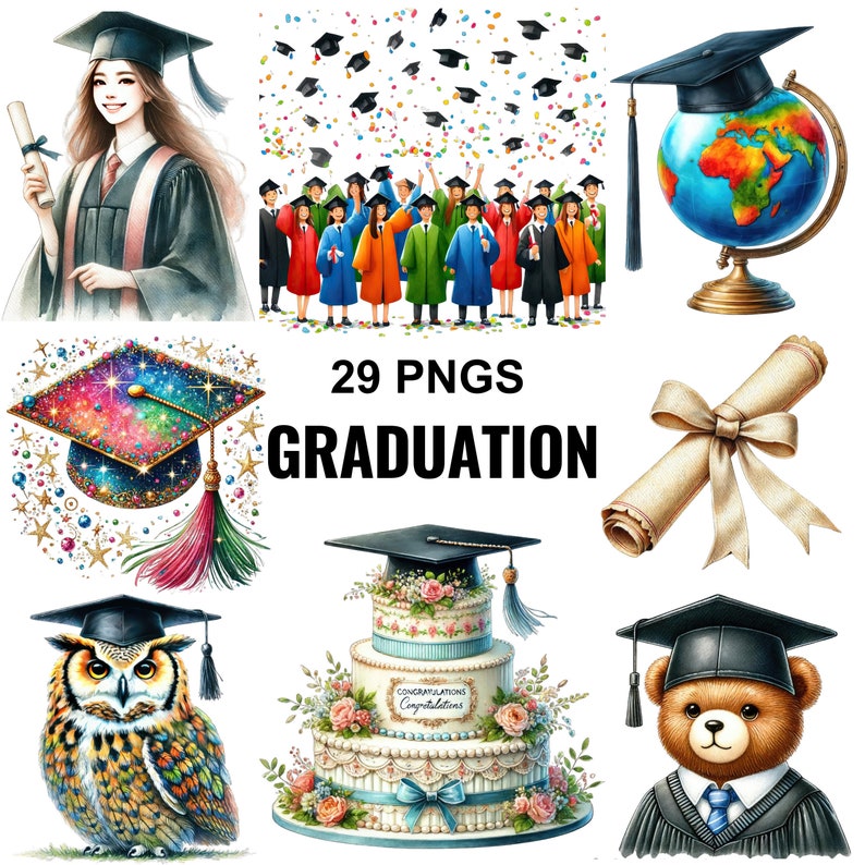Graduation Clipart, Graduation Cap Png, Schoolmate Clipart, Students ...