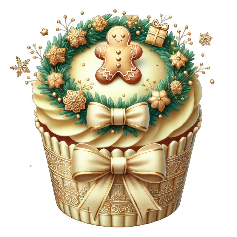 Christmas Cupcake Clipart: Holiday Desserts PNG (digital Download) - Etsy