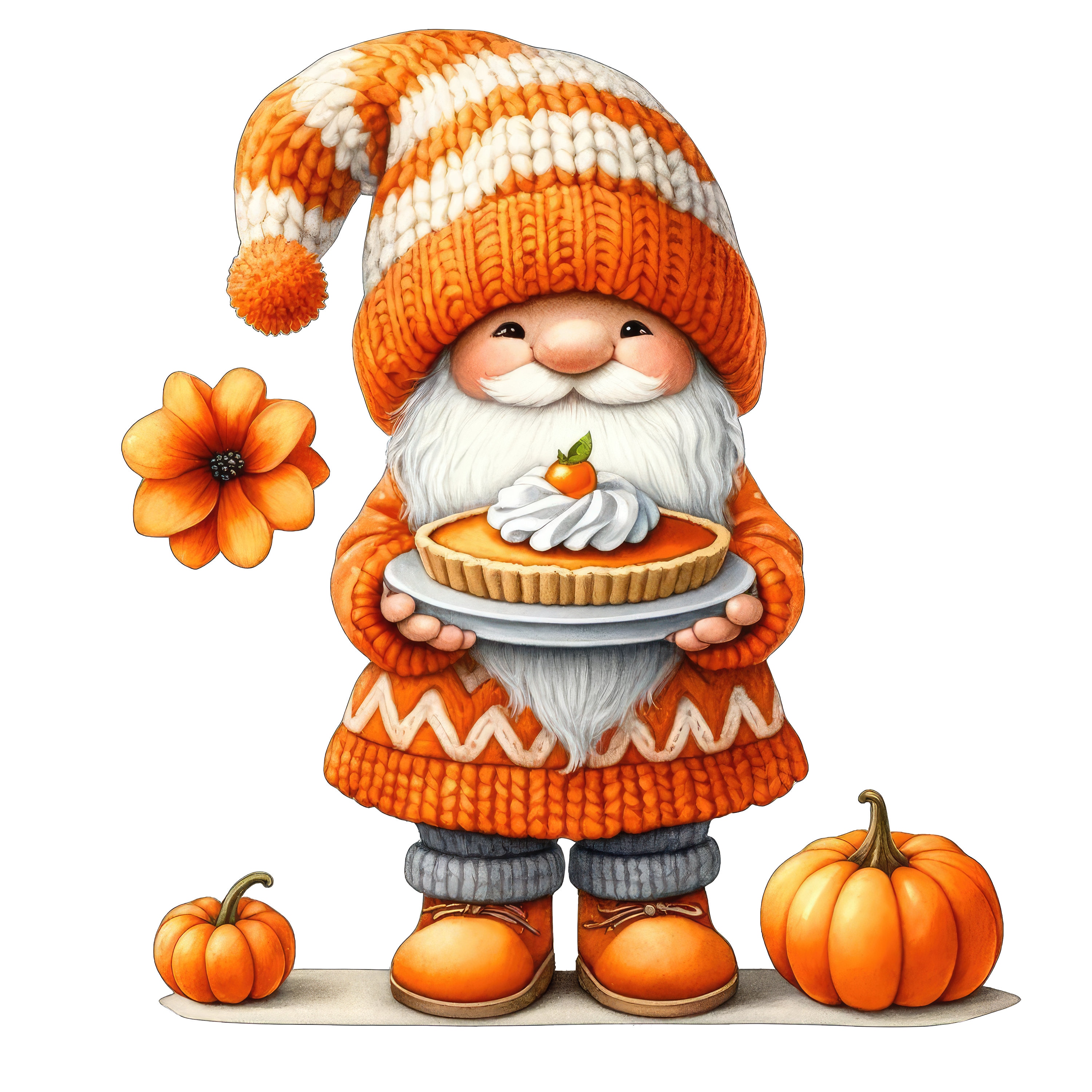 Fall Gnome Clipart: Autumn Pumpkin PNG (digital Download) - Etsy