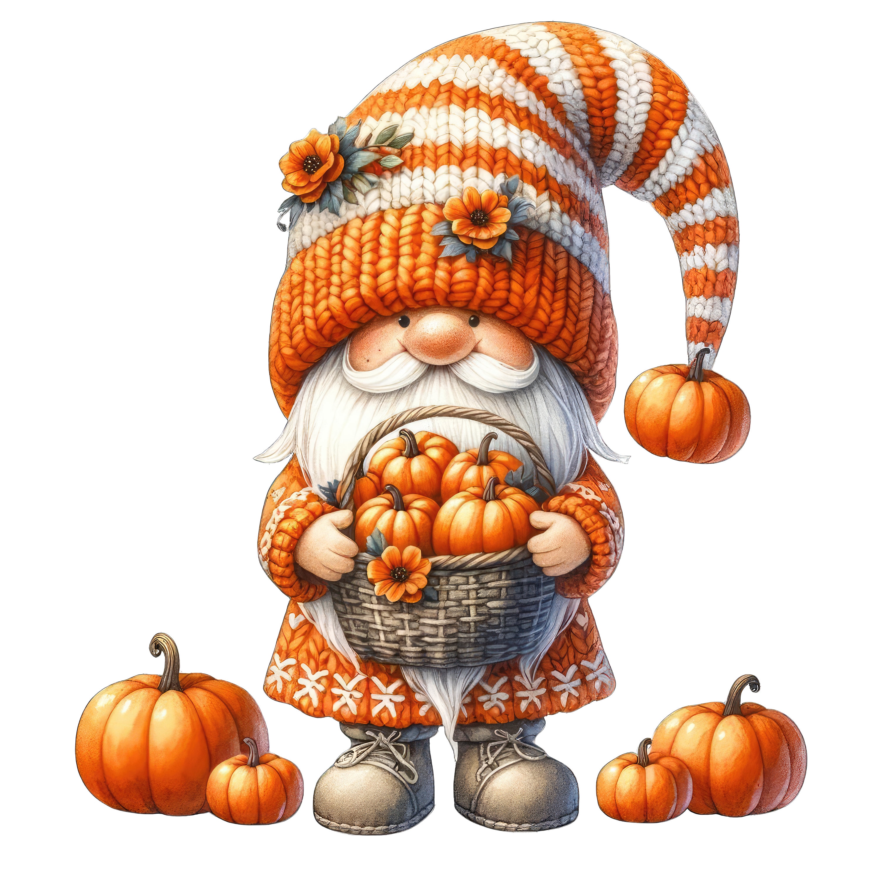 Fall Gnome Clipart: Autumn Pumpkin PNG (digital Download) - Etsy