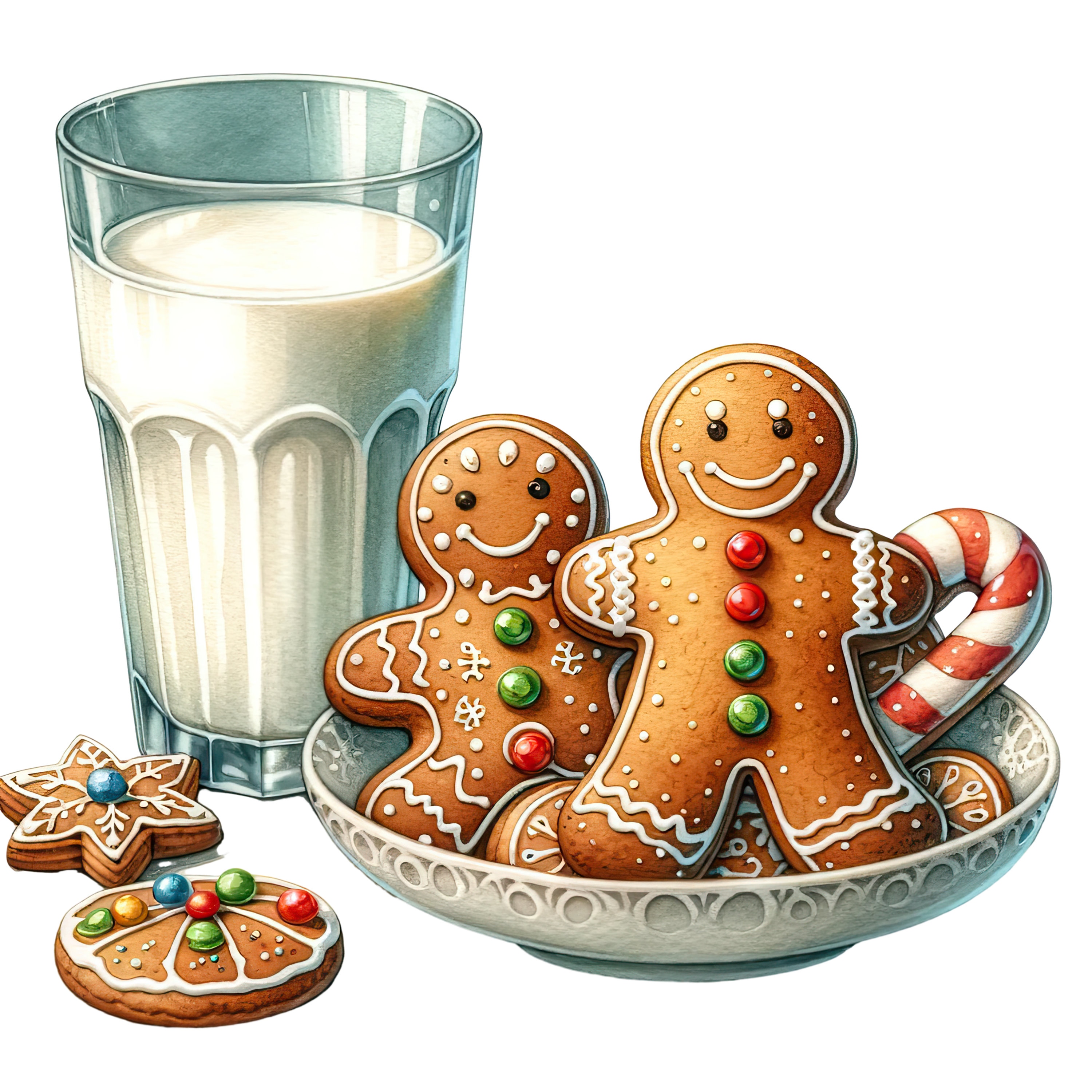 Watercolor Christmas Cookie Clipart, Christmas Cookies, Cookie ...