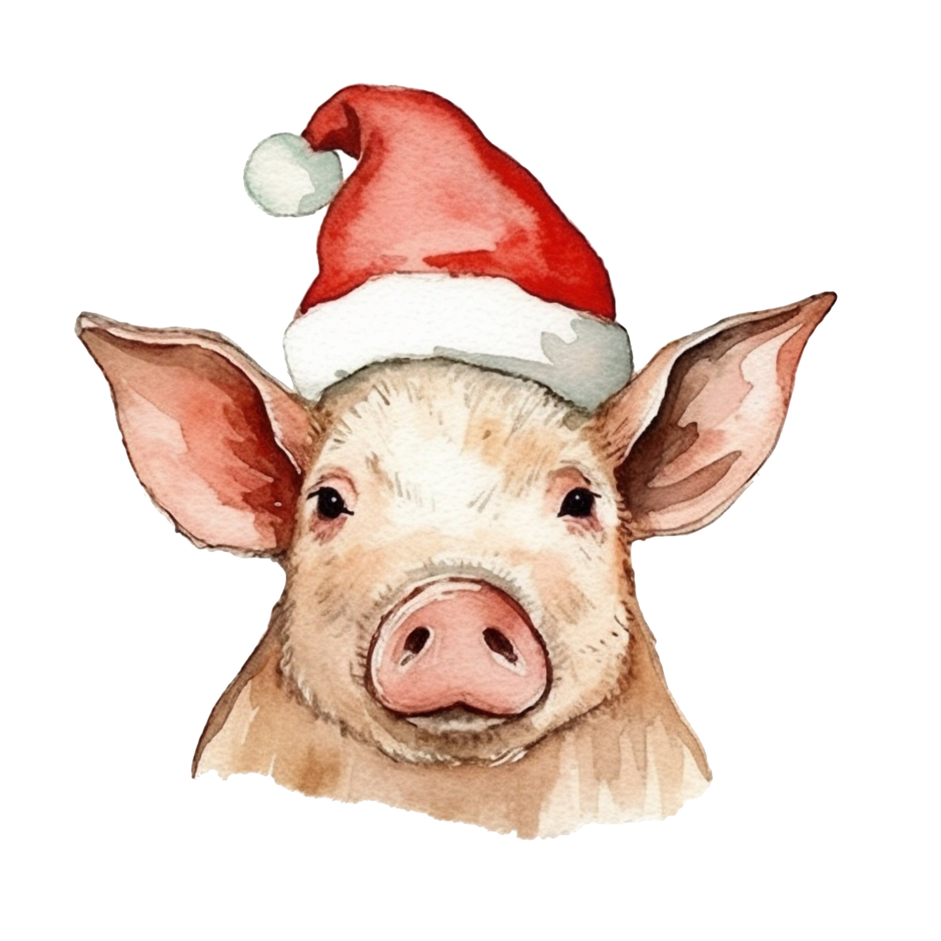 Watercolor Christmas Animal Clipart, Christmas Animals Png, Christmas ...