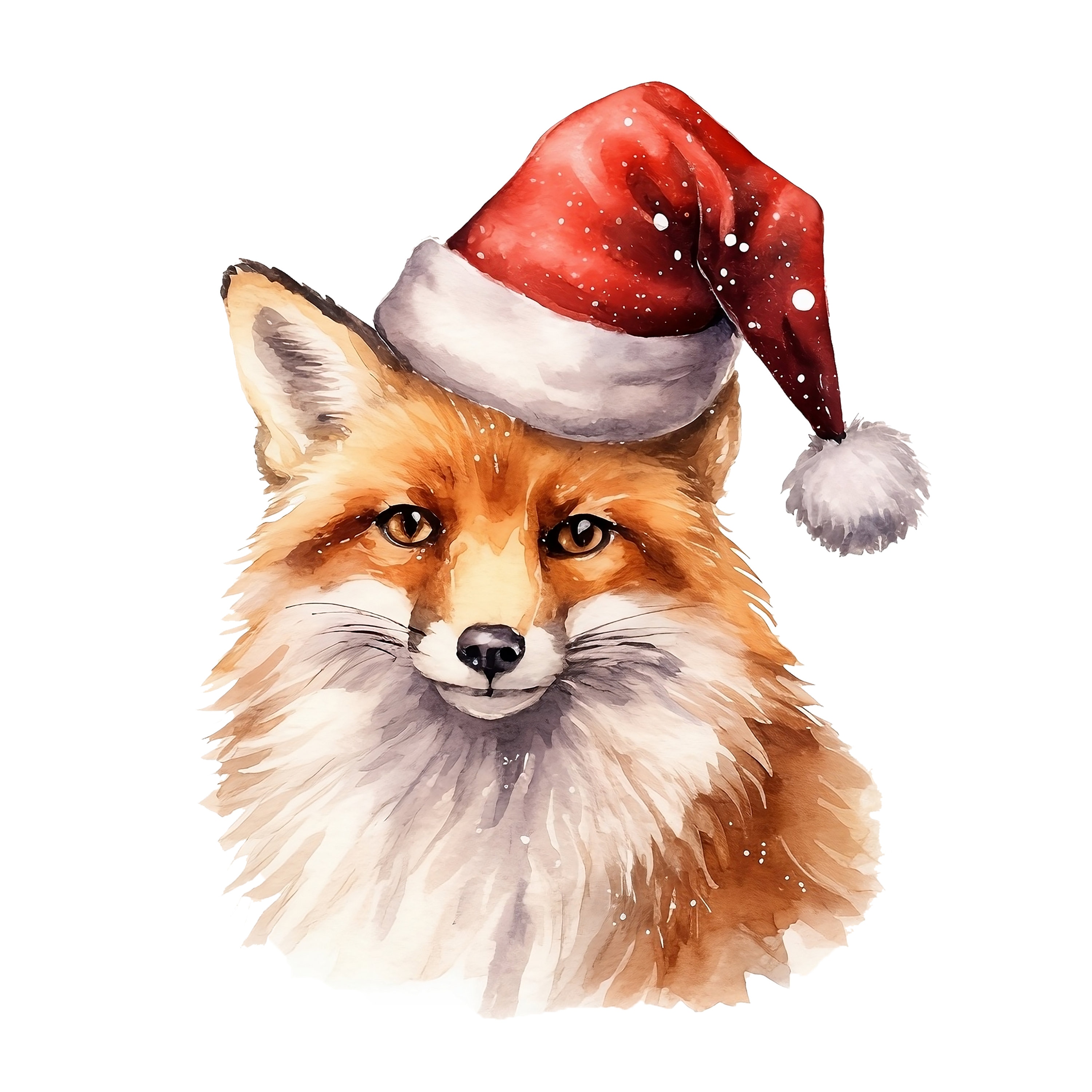 Watercolor Christmas Animal Clipart, Christmas Animals Png, Christmas ...