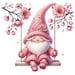 Cherry Blossom Gnome Clipart, Spring Gnome Clipart, Cute Cherry Blossom ...