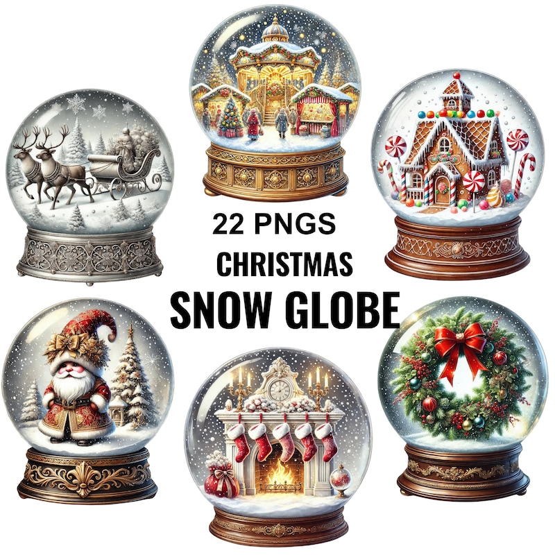 Christmas Snow Globe - Etsy