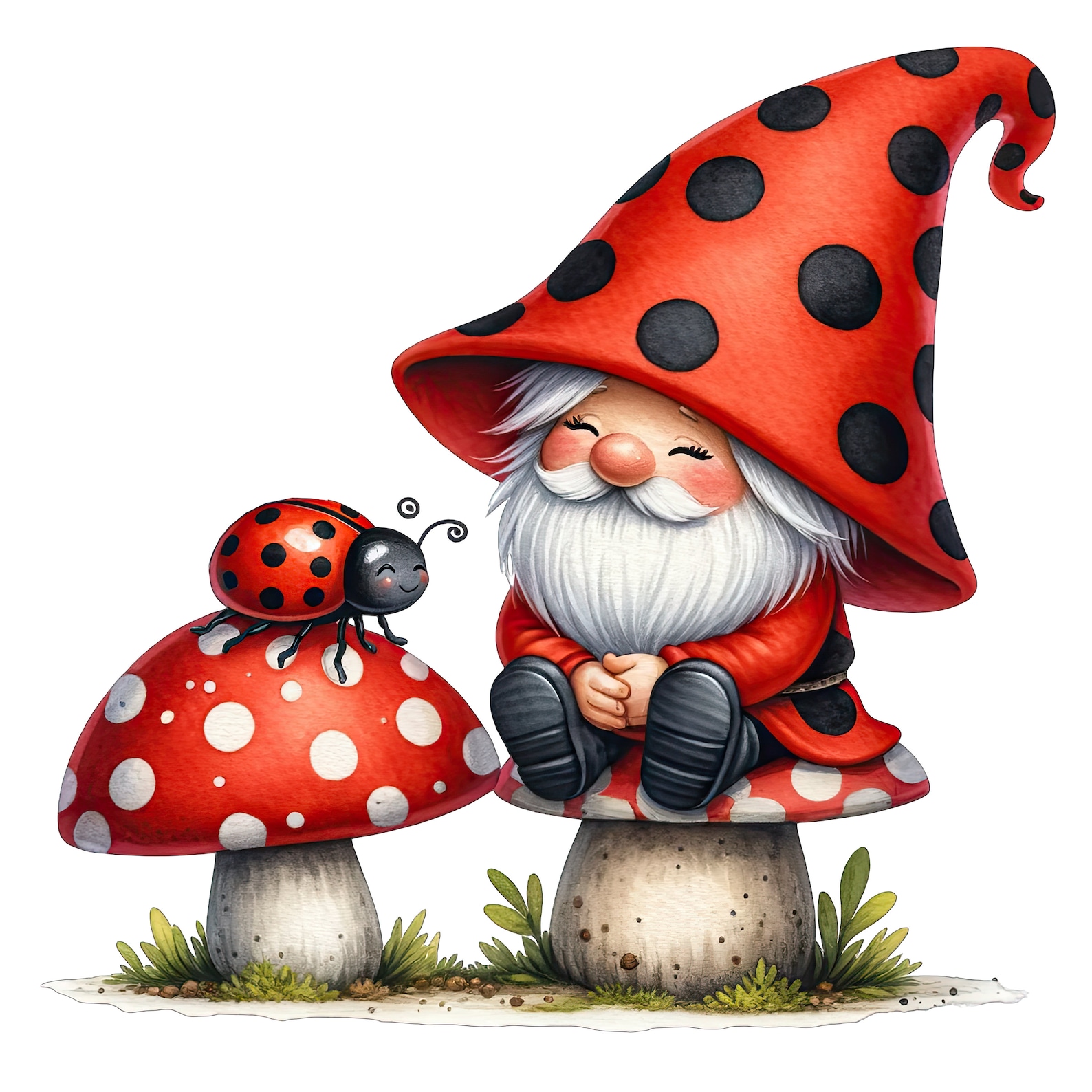 Ladybug Gnome Clipart, Spring Gnome Png, Cute Ladybug PNG, Ladybug ...