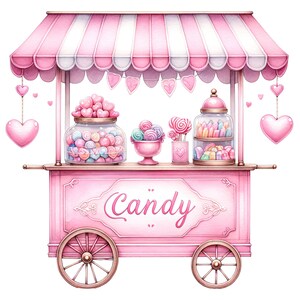 Cute Valentine Candy Shop Clipart, Candy Shop Clipart, Valentine Candy ...