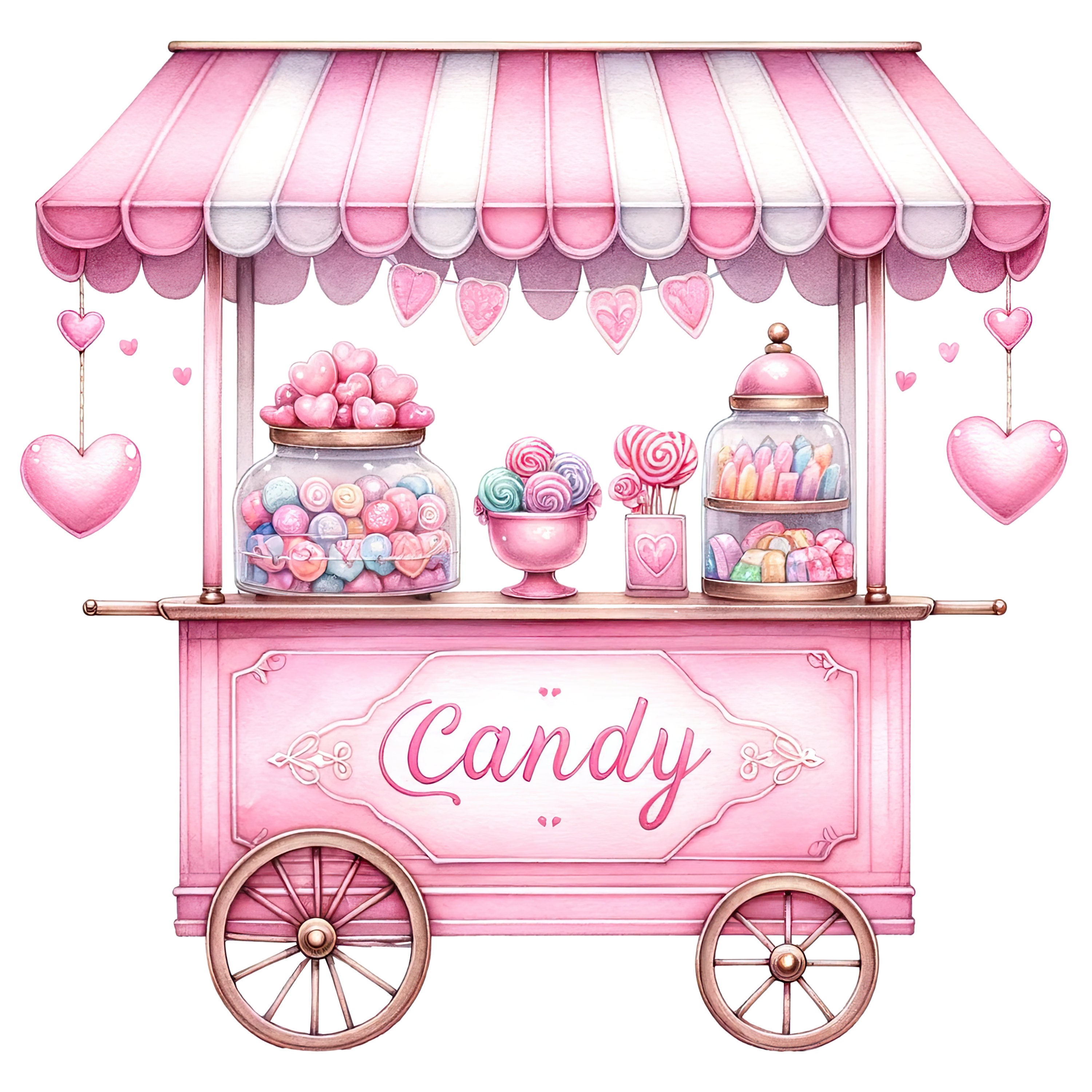 Cute Valentine Candy Shop Clipart, Candy Shop Clipart, Valentine Candy ...