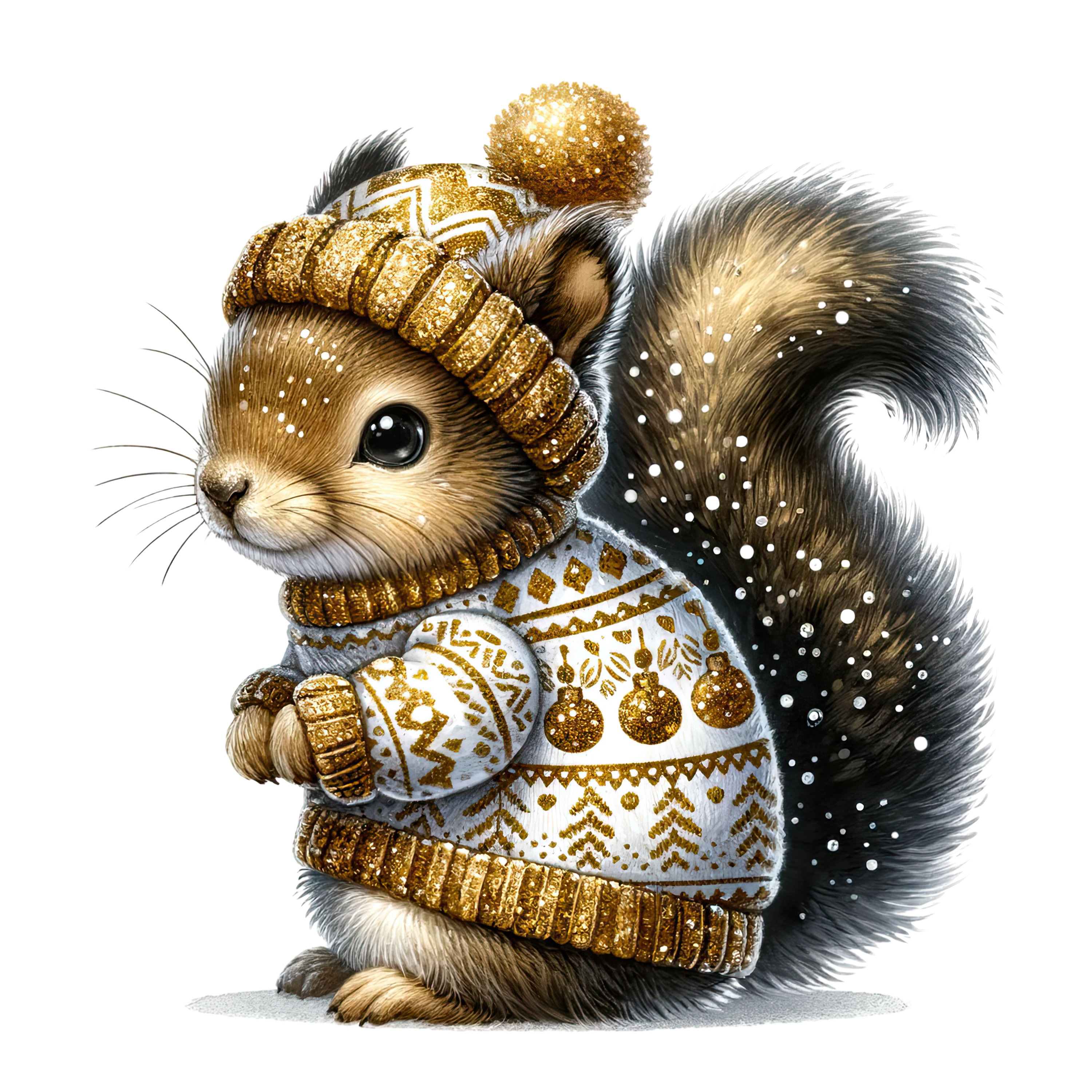 Watercolor Cute Christmas Animal Clipart, Christmas Animals Clipart ...