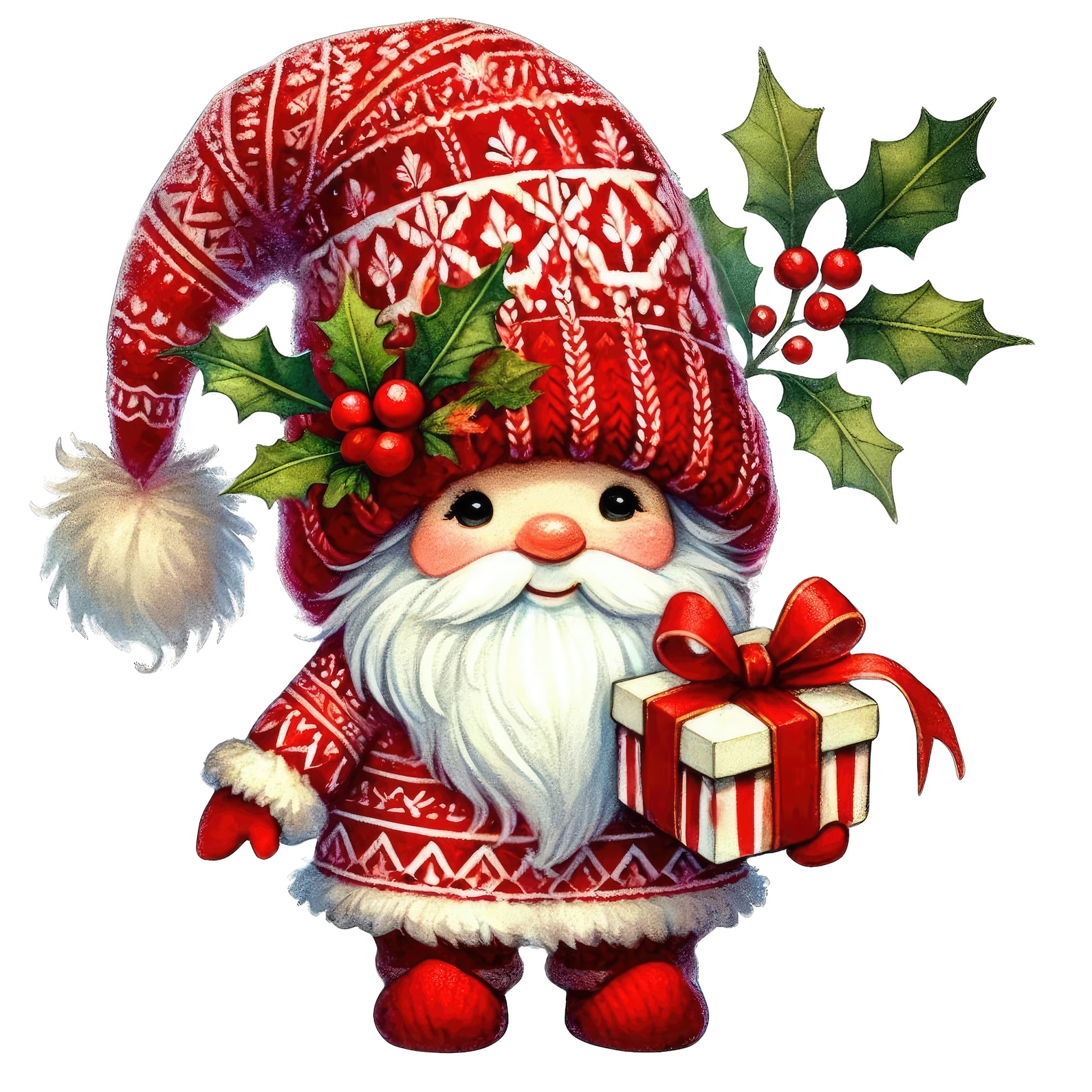 Christmas Gnomes Clipart, Cute Gnome Png, Winter Holidays, Festive ...