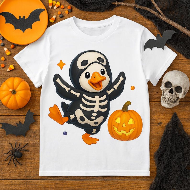Halloween Goose Clipart PNG – 30 Cute Ducks in Costumes With Pumpkins ...
