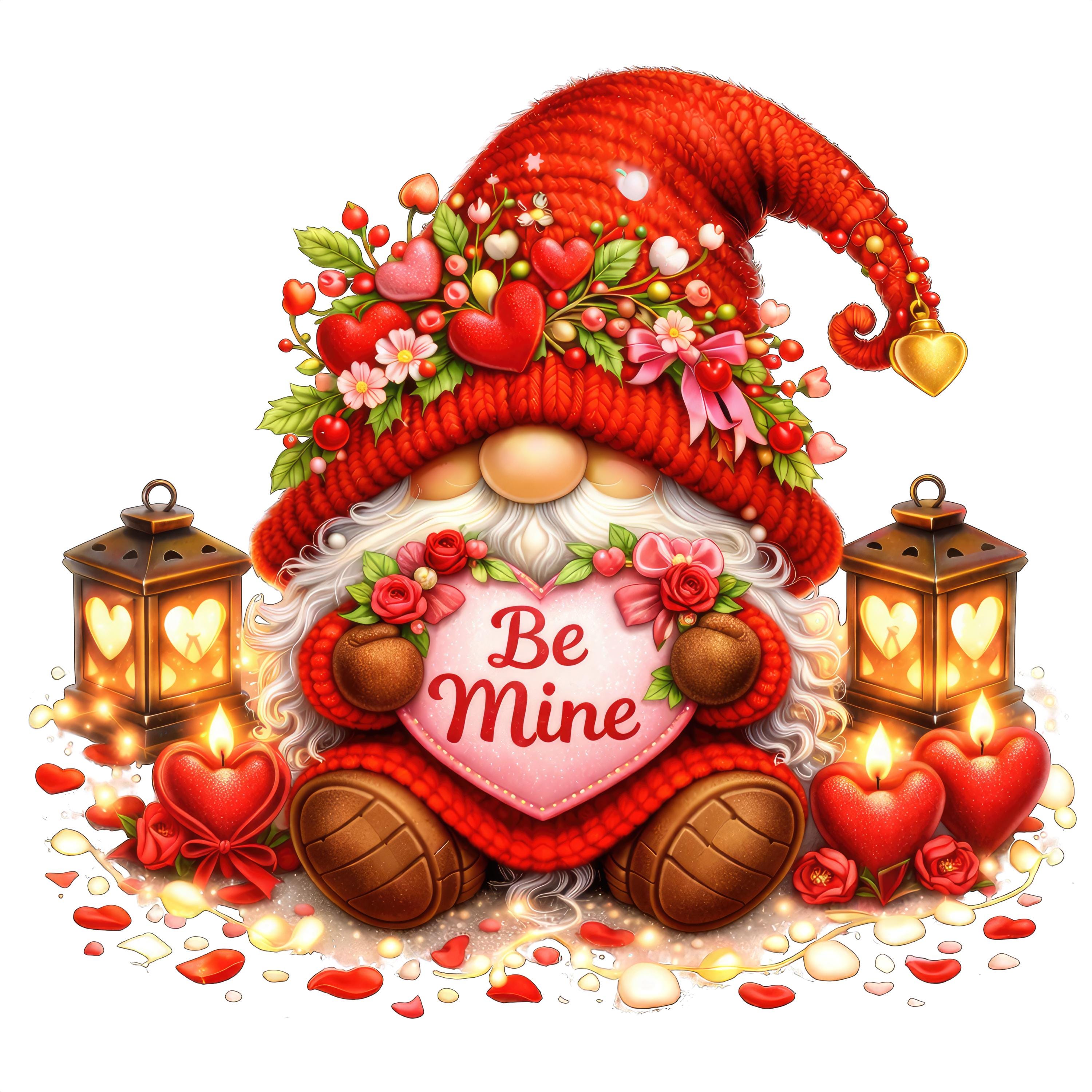 Valentine Gnome Clipart 23 PNG | Love Gnome Valentine Clipart ...