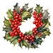 Watercolor Christmas Holly Wreath Clipart (digital Download) - Etsy