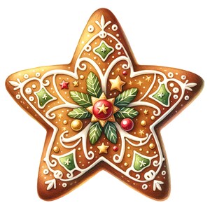 Christmas Cookie Clipart PNG Bundle: 26 Holiday Baking Illustrations ...