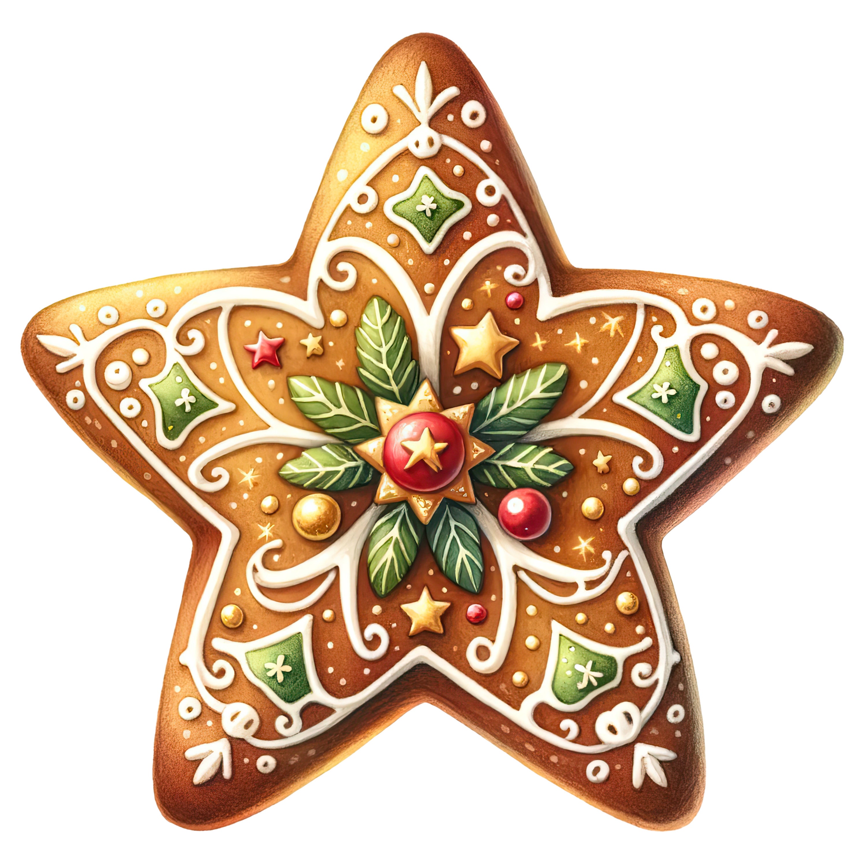 Christmas Cookie Clipart PNG Bundle: 26 Holiday Baking Illustrations ...