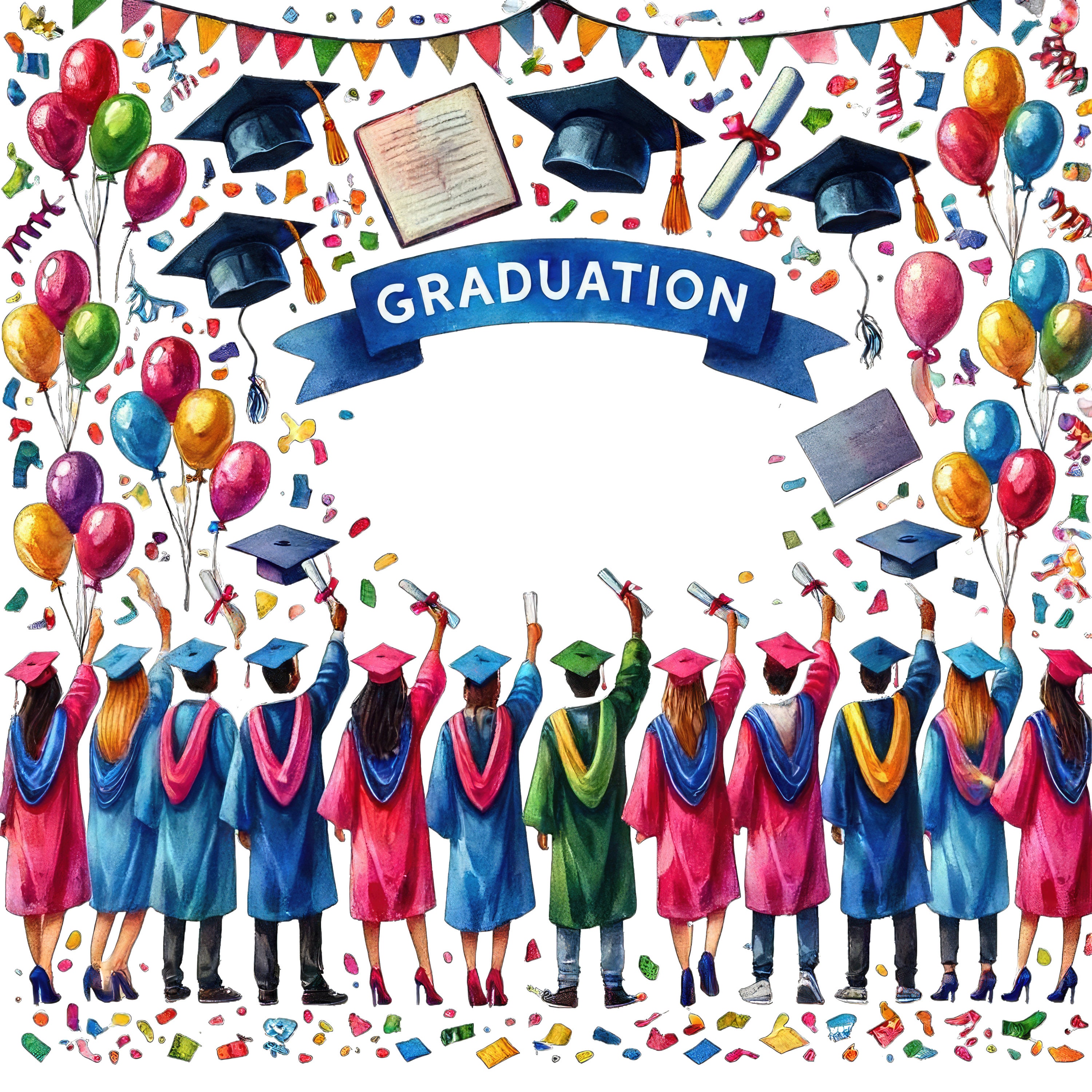 Graduation Clipart, Graduation Cap Png, Schoolmate Clipart, Students ...