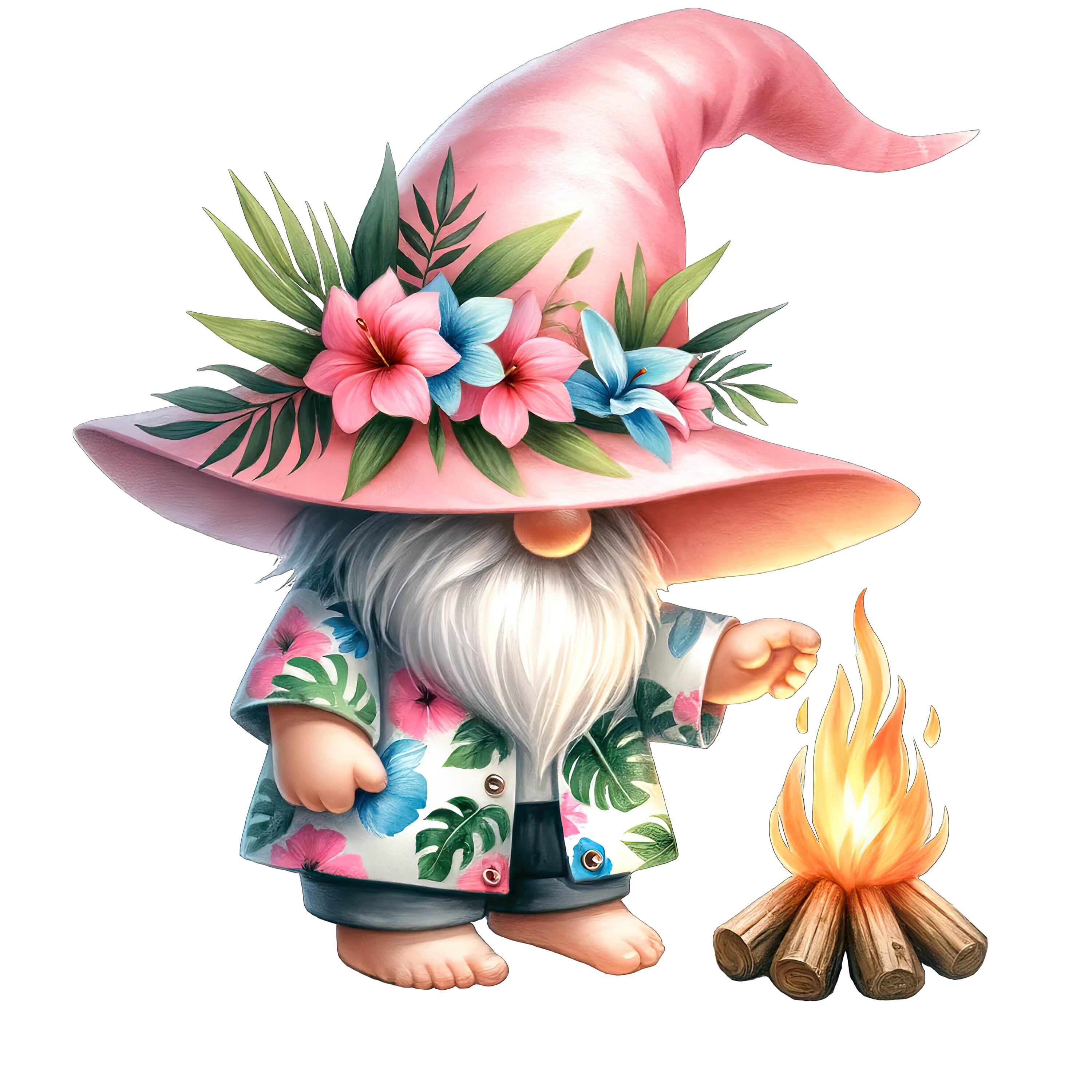 Summer Beach Gnome Clipart, Cute Gnomes Clipart, Beach Gnome Png ...